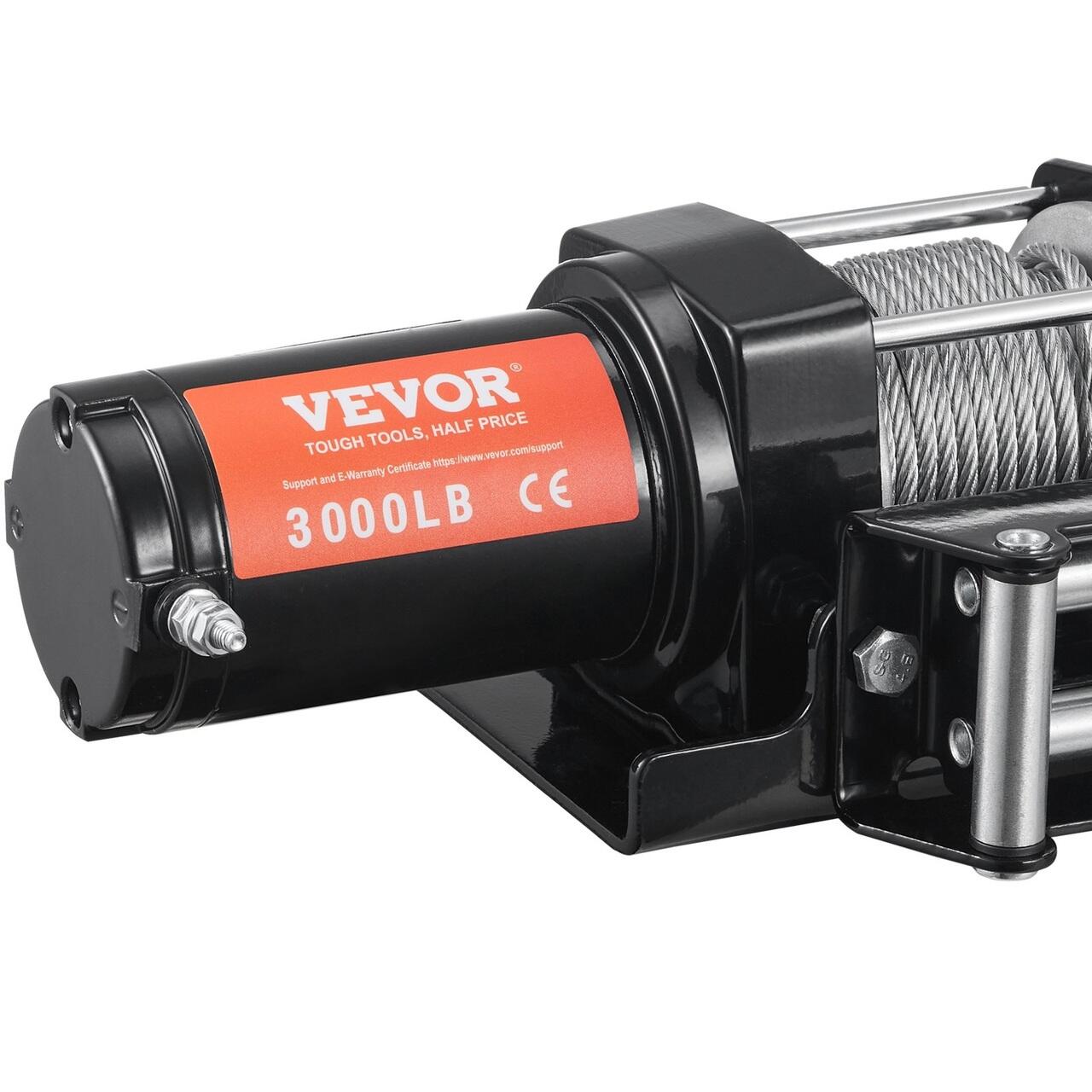 Troliu electric Vevor 12V, capacitate 1360 kg, Lungime cablu 12 m ...