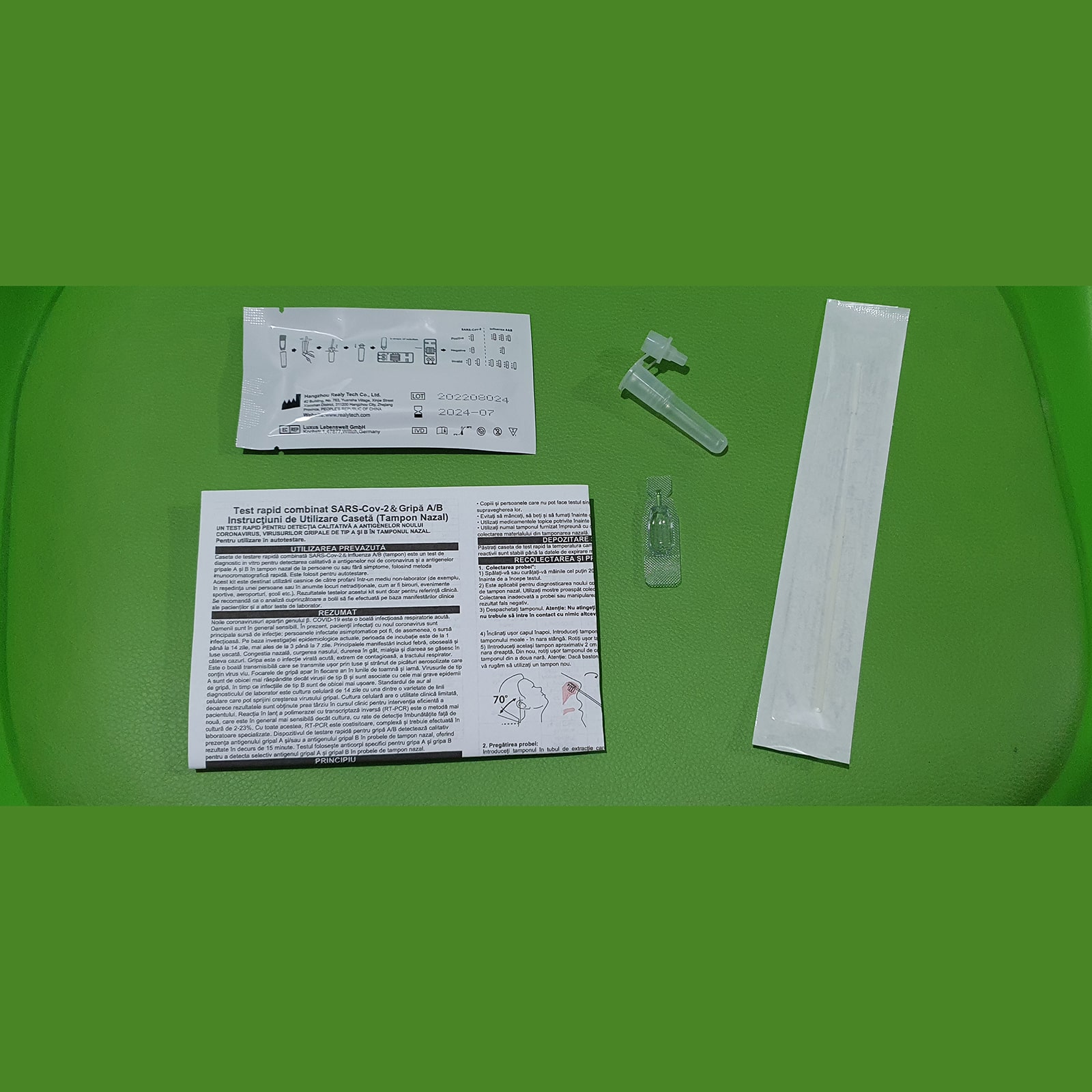 Set 25 Teste Rapide Antigen, Combinate, Gripa A+B si Covid-19, Realy ...