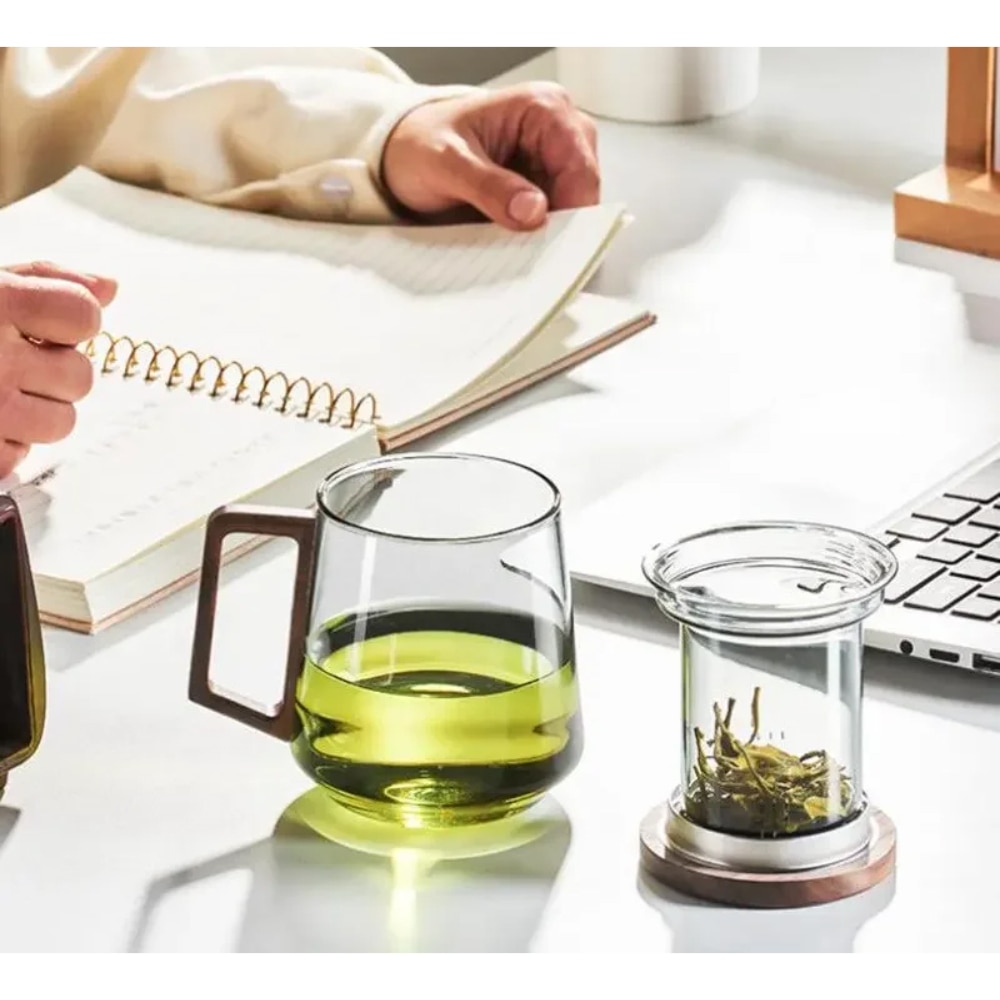 Cana cu infuzor, Quasar & Co.®, recipient pentru ceai/cafea, capac si ...