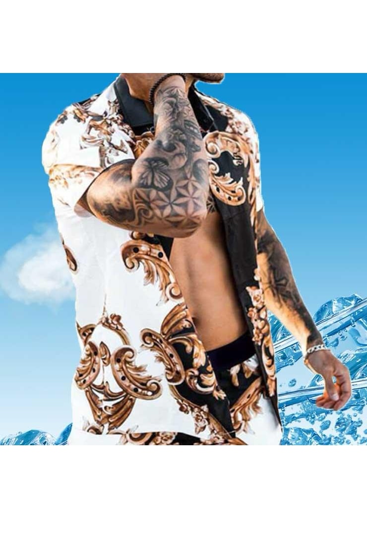 Férfi Nyári öltöny, Alkalmi, Hawaii Stílus, MeK Fine, Ing és Rövid ...