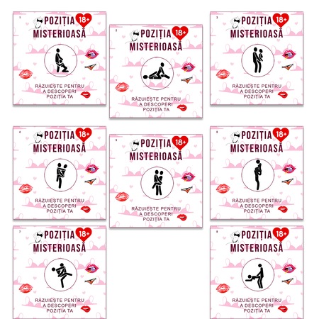 Set 8 Carduri Razuibile cu Pozitii Sexuale Kamasutra, JOYSTOS, Pozitia ...