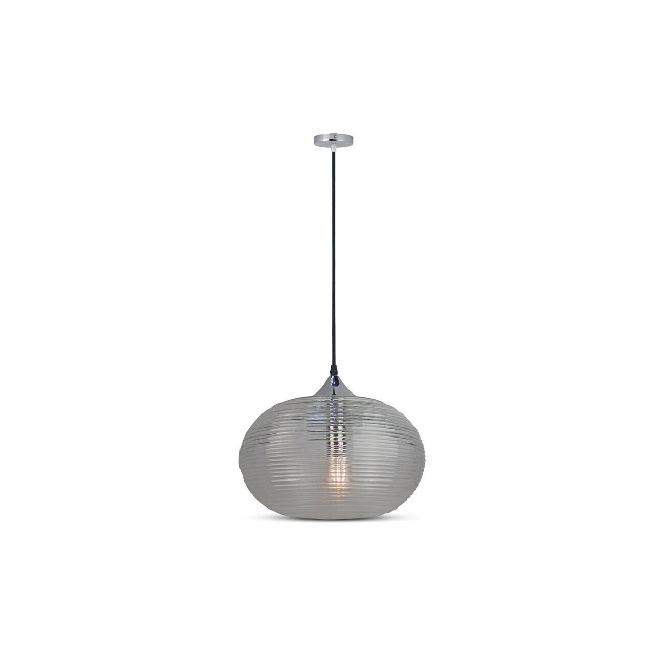 Pendul tavan cu glob de sticla, fara bec, E27, 330 x 380 x baza 100 mm ...