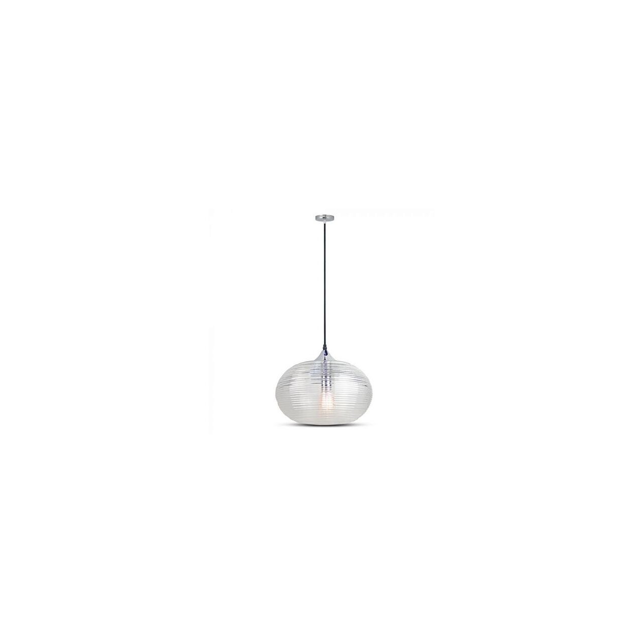 Pendul tavan cu glob sticla, fara bec, E27, diametru 35 cm - eMAG.ro