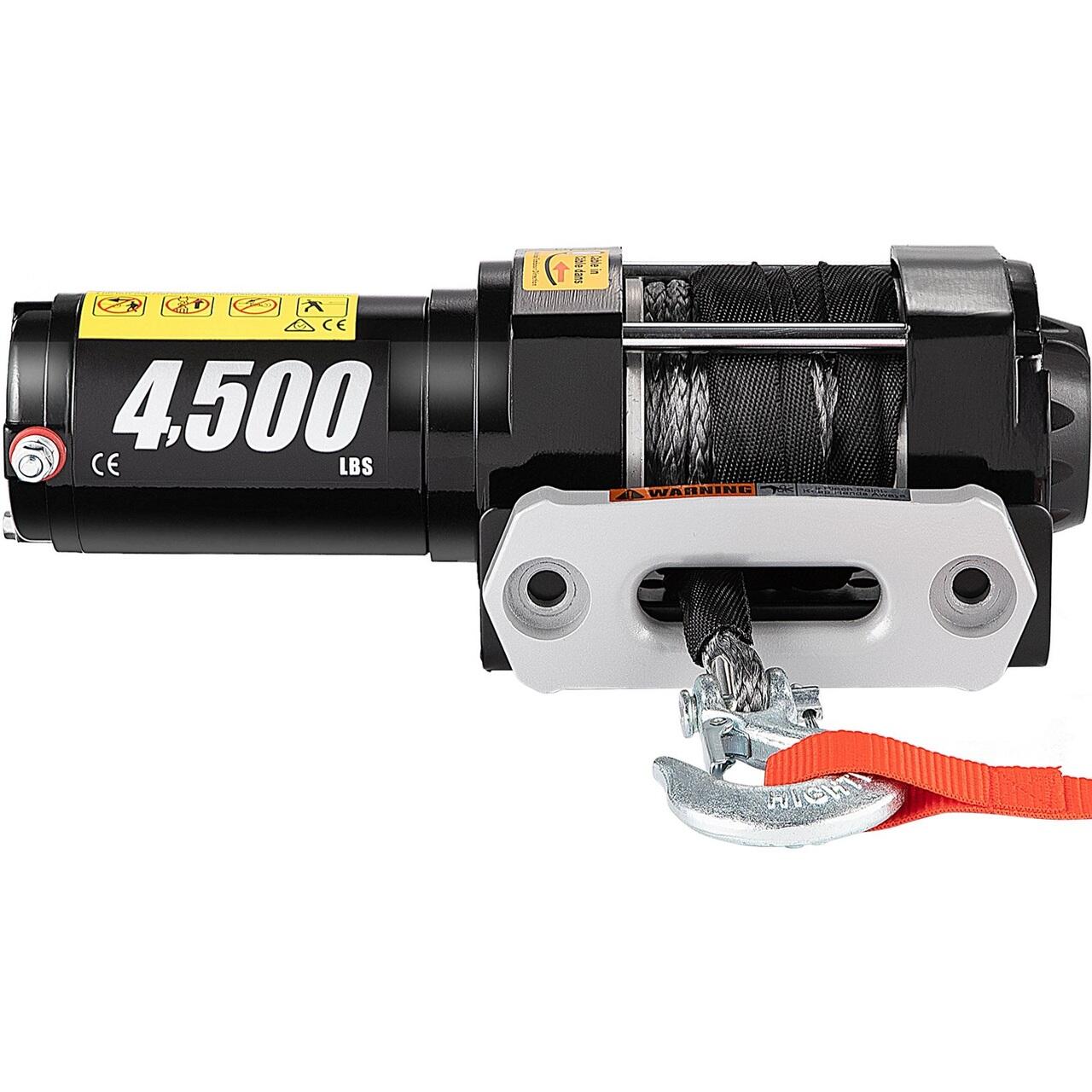 Troliu electric cu cablu sintetic Vevor 12V, capacitate 2045 kg ...