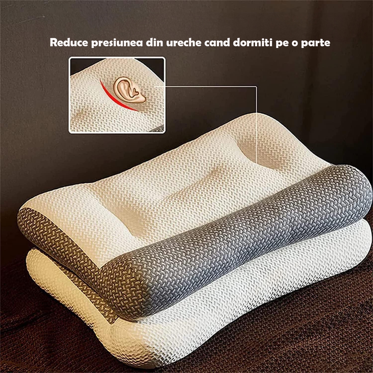 Set 2 Perne Ortopedice TNS®, Suport Cervical, Materiale textile ...