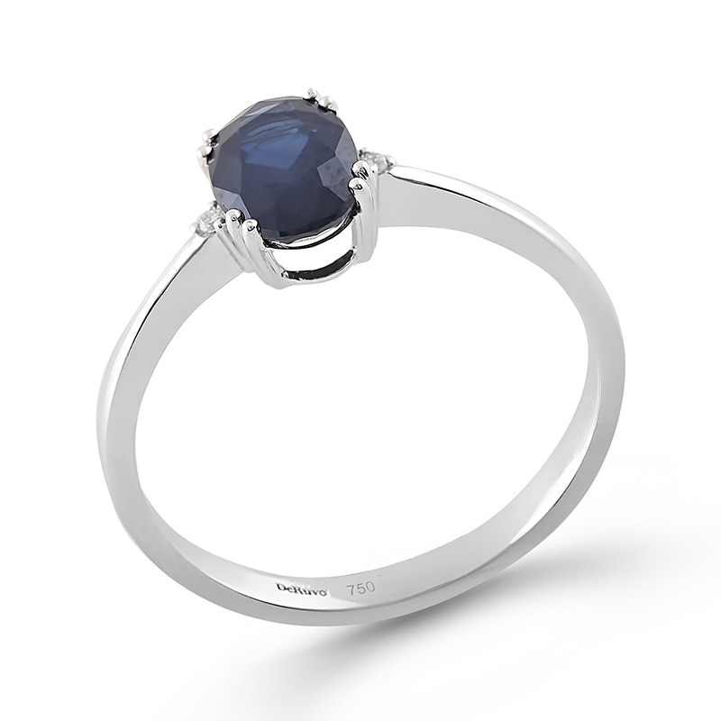 Inel Aur 18k Diamante, Safir DERUVO, R24400SWN-W54, Marime 54 - eMAG.ro