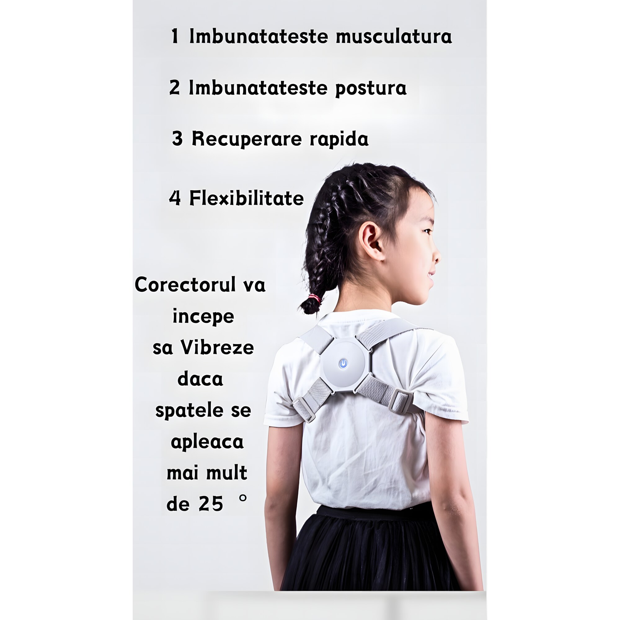 Corector de postura pentru indreptare spatelui, coloanei si umerilor ...