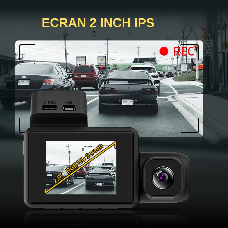 Set Camere de Bord Auto Video ZANISIO®, Ecran 2.0 IPS HD, 4K UHD ...
