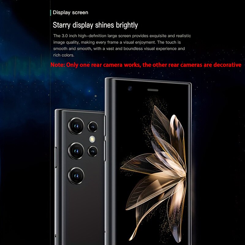 Smartphone S23 Pro, Rainbuvvy, 3 Inch, Android 8.1, 16GB, Verde inchis ...