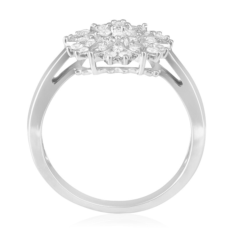 Inel Floare Aur 18k Diamante BLANCO'S, RP-18060-W51, Marime 51 - eMAG.ro
