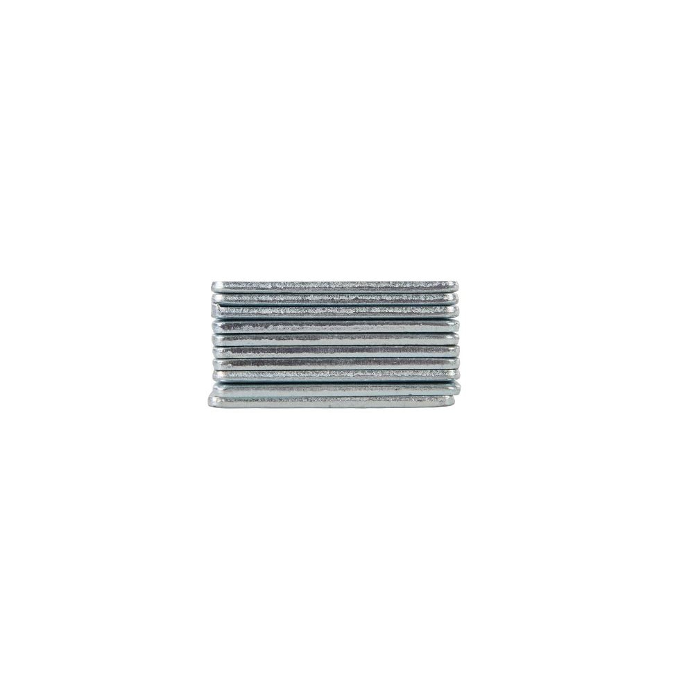 Set 10 saibe patrate zincate, otel galvanizat, 50 x 50 x 3mm, M12 ...