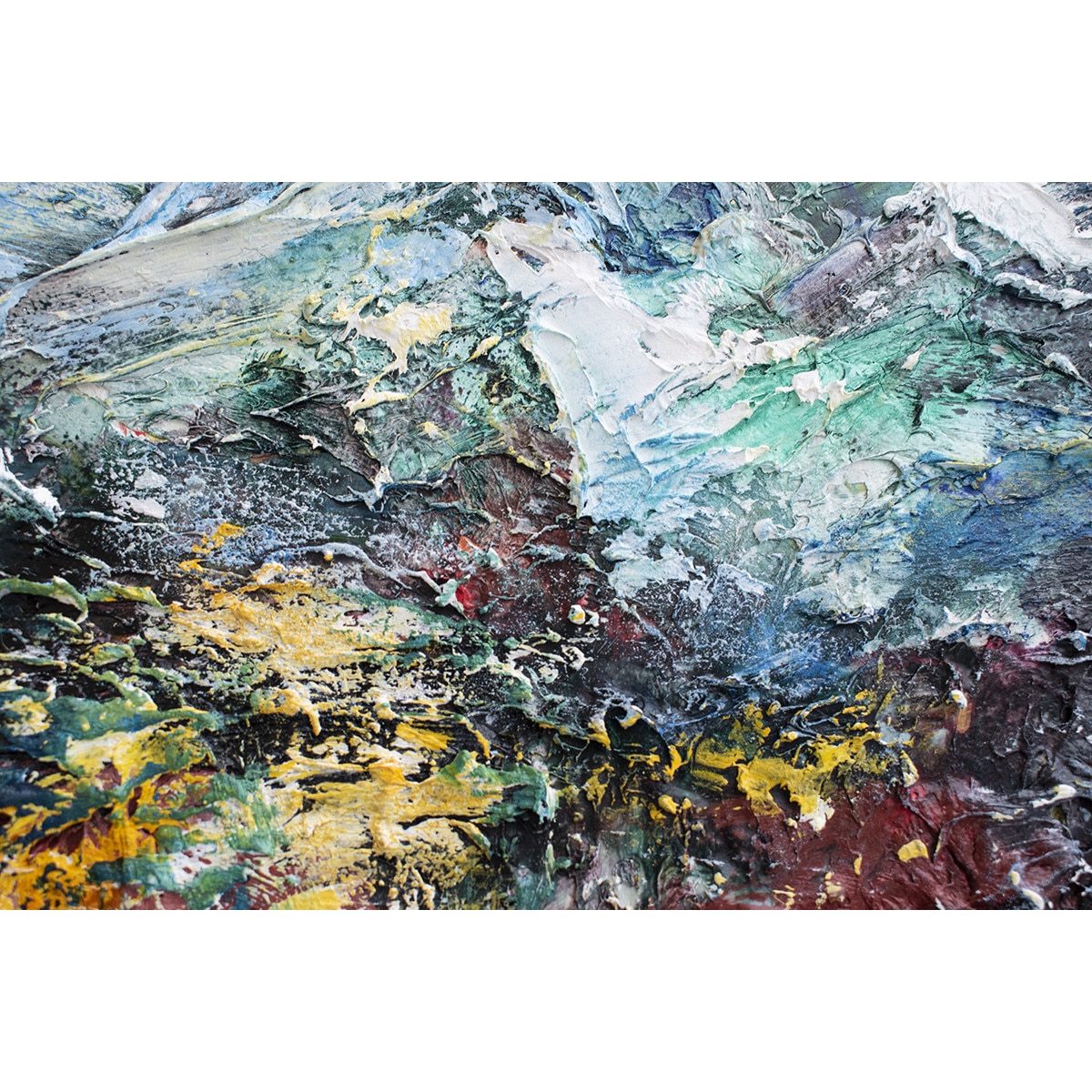 Tablou pictat manual hol, living, birou, dormitor, Peisaj montan, la ...