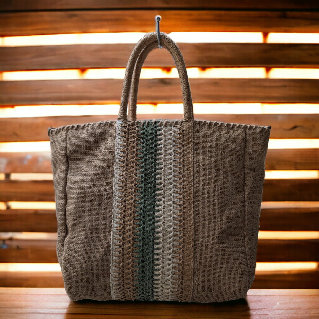 Geanta din iuta cu manere si bareta detasabila si reglabila, WF544 ...