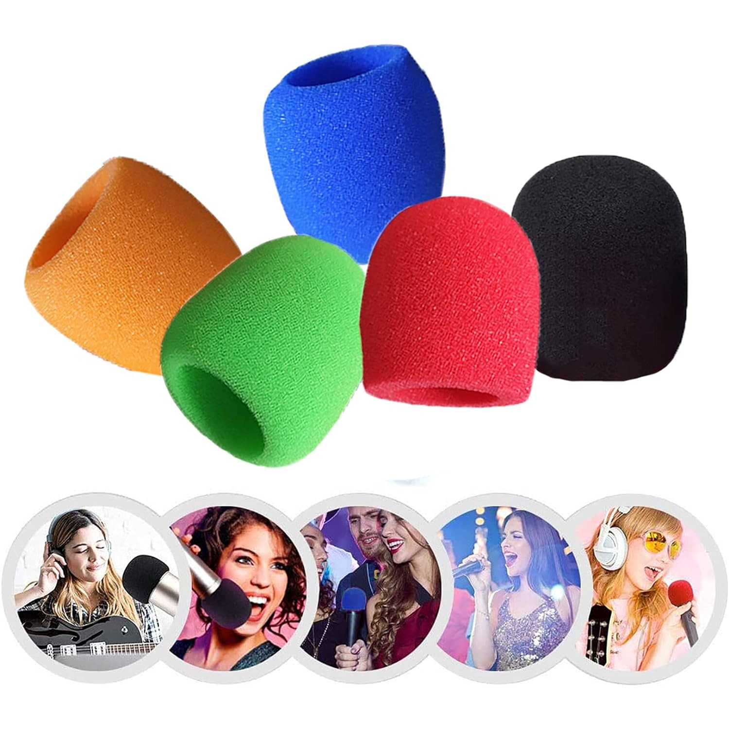 Set 5 accesorii microfon, Burete, Multicolor - eMAG.ro