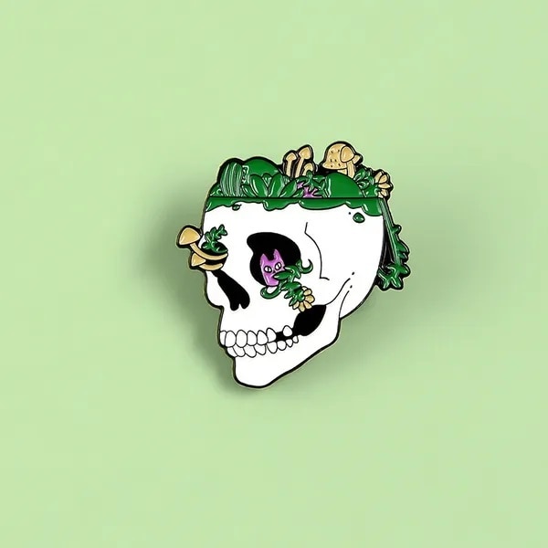 Insigna metal cu pin Fiesta Skeleton 3.1x3.4 cm - eMAG.ro