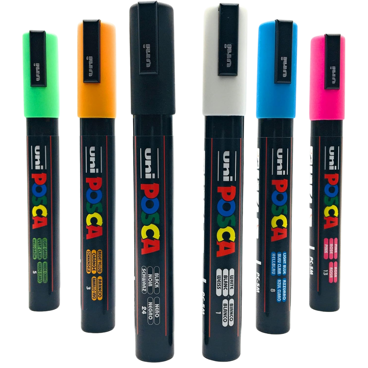 Set 14 Markere Posca, PC-5M, PC-3M, PC-1MC, Multicolor, Sac Posca - eMAG.ro