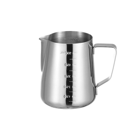 Cana din inox cu gradatie, latiera pentru spumare cu maner, cana de ...