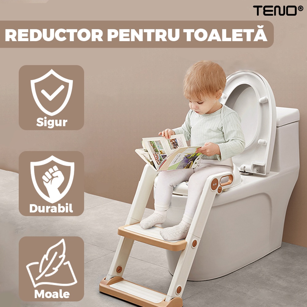 Reductor WC cu Scara Teno®, antiderapant, pentru copii cu varsta pana ...