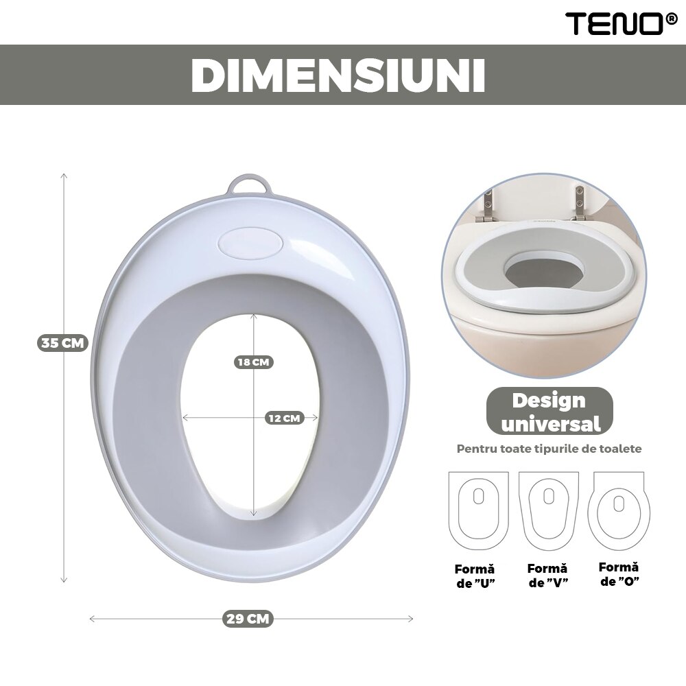 Reductor WC Copii Teno®, suprafata antiderapanta, confortabil ...