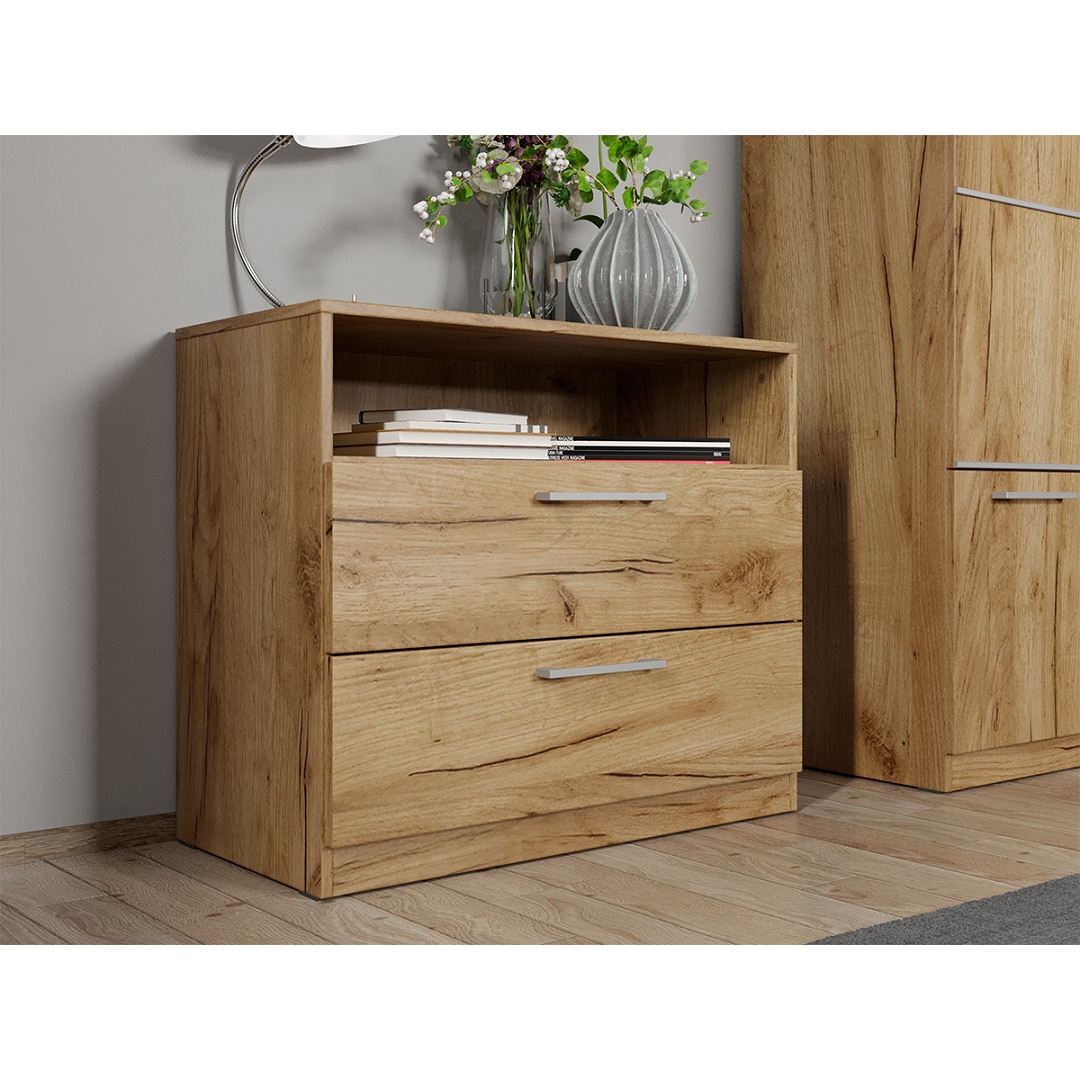 Comoda, Stejar Auriu cu Sertare, Acapulco, L 83 x A 42, 3 x H 71, 7 cm ...