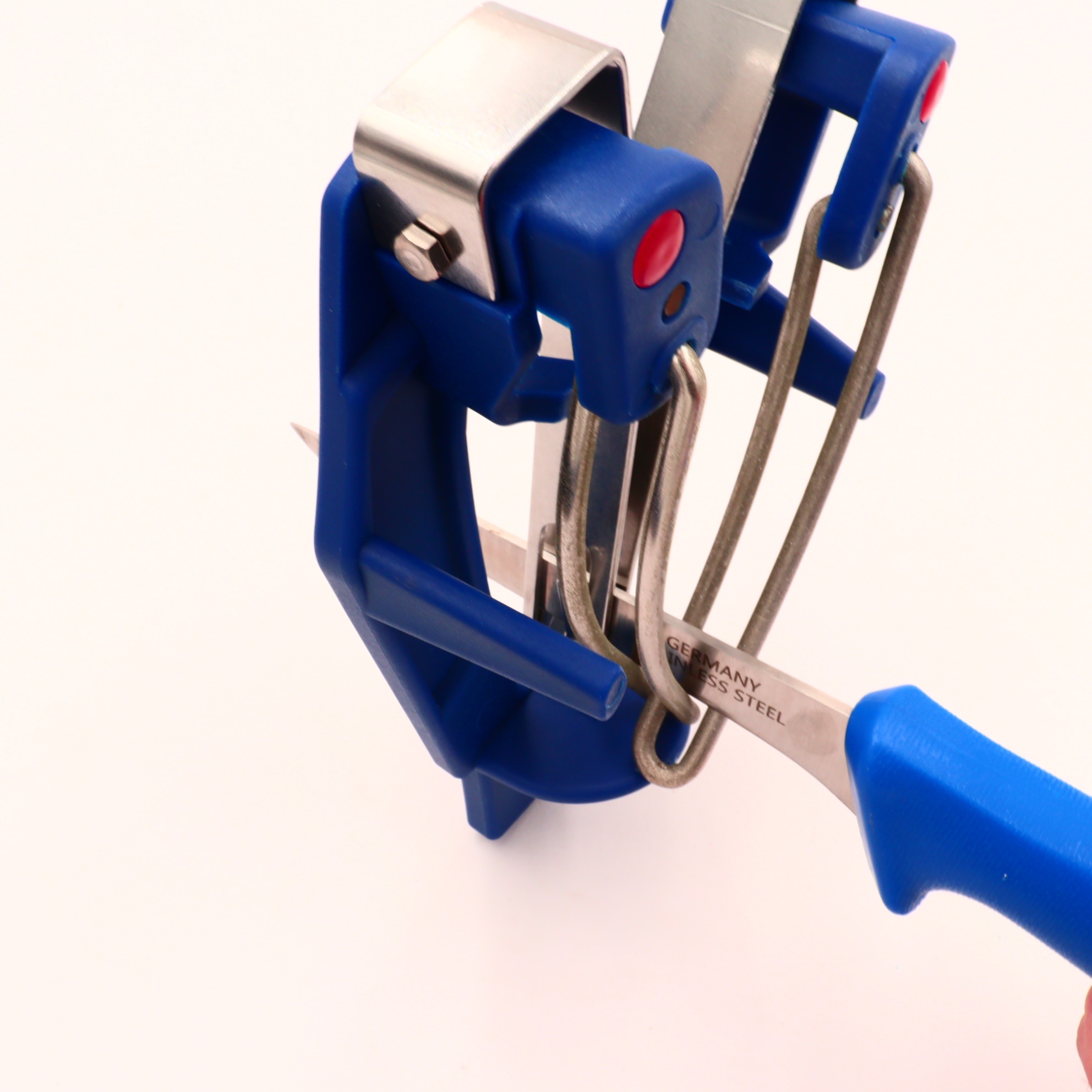 Dispozitiv ascutit cutite, ascutitor cutite Easy Sharp, albastru ...