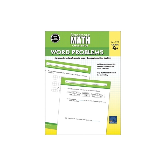 Singapore Math Challenge Word Problems, Grades 4 - 6, Singapore Math ...