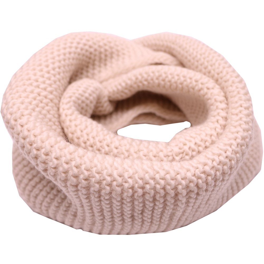 Fular circular unisex, tricotat, model minimalist, B086-49 Alb - eMAG.ro