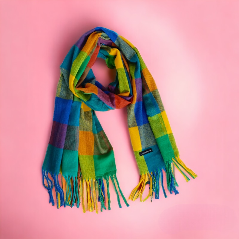 Set Esarfa tip Sal Casmir si Manusi Catifelate, Model Carouri, Cashmere ...