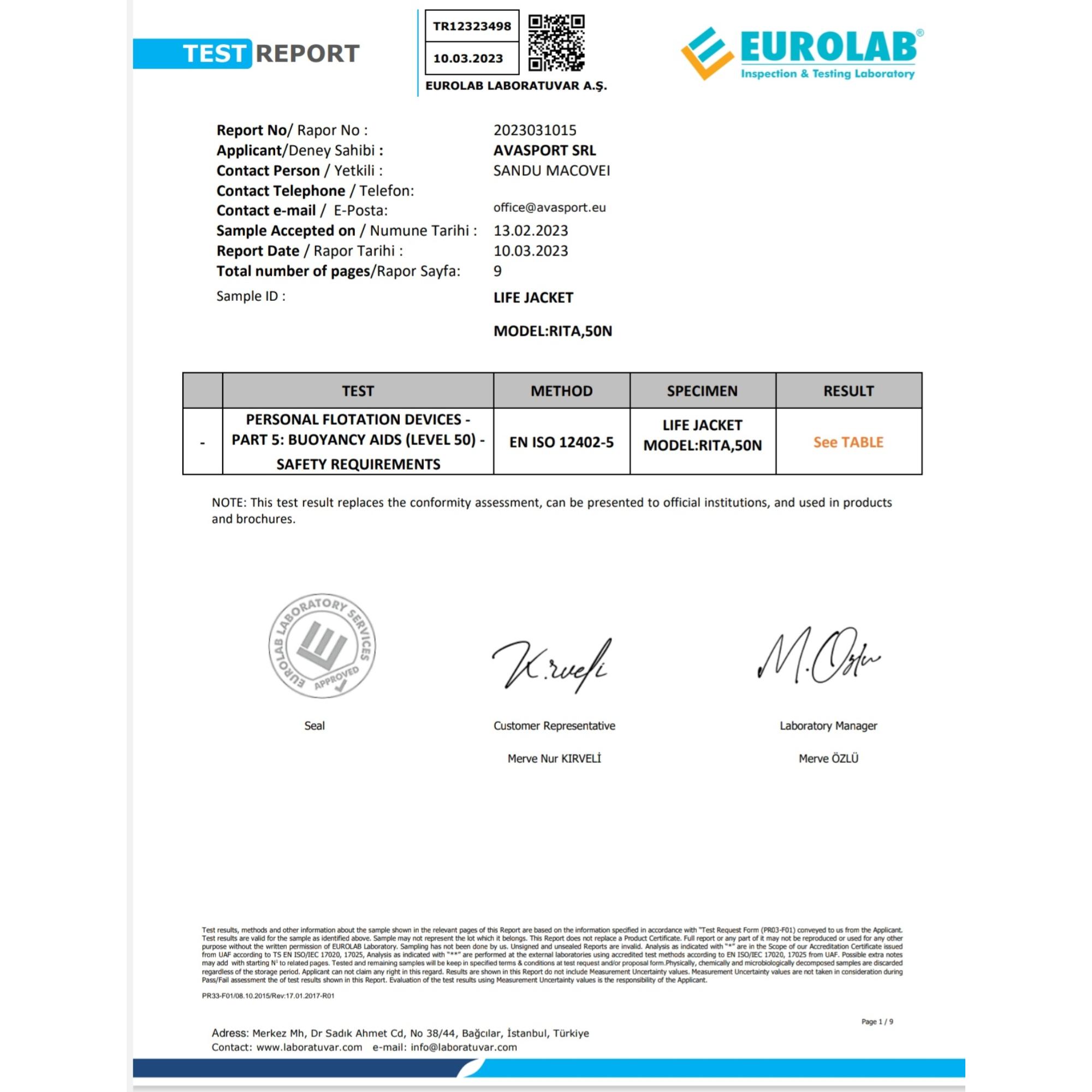 Vesta de salvare Ava, Caiac Canoe, Albastru, Marime univerala, 40+ kg ...