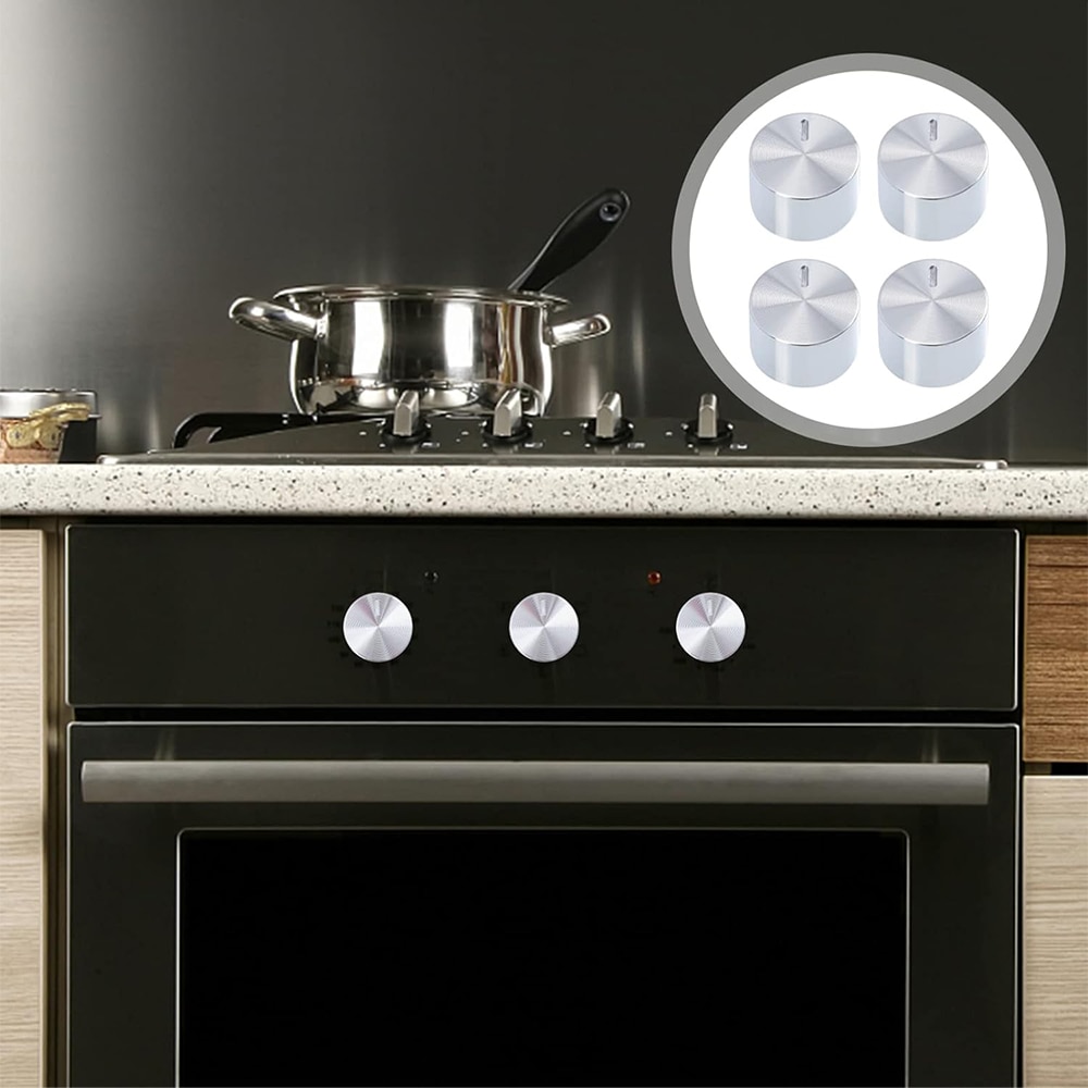 Set 4 butoane pentru plita incorporabila, Yefound®, 8mm, 3.6cm latime ...