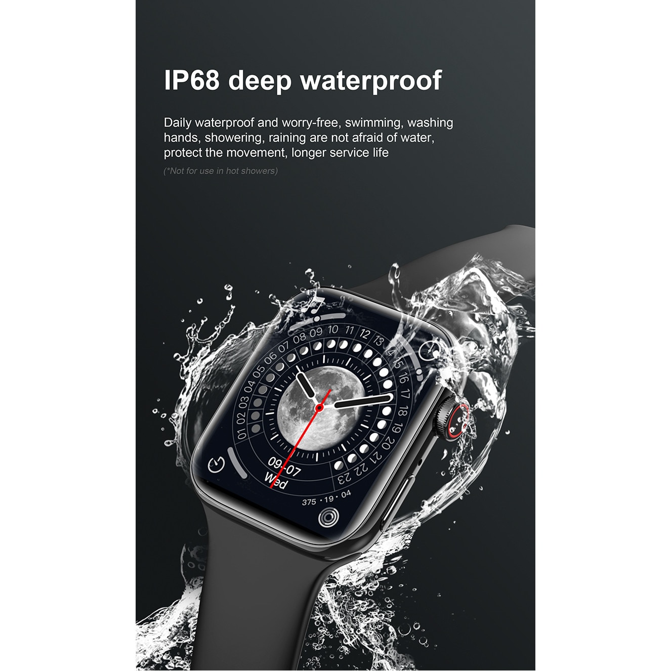 Smartwatch T900 Promax S, правоъгълен екран, 1,92 инча, съвместим с IOS ...
