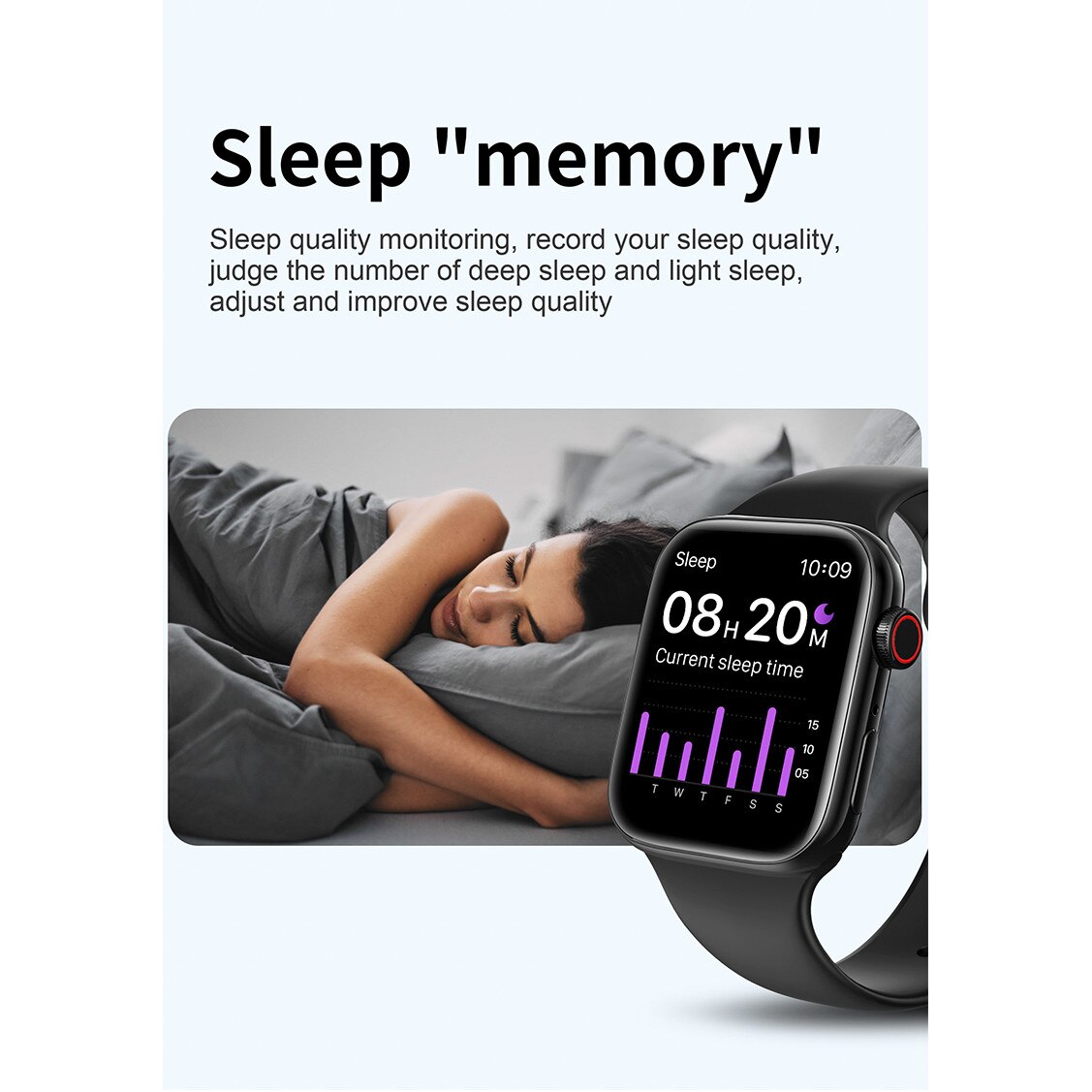 Smartwatch T900 Promax S, правоъгълен екран, 1,92 инча, съвместим с IOS ...