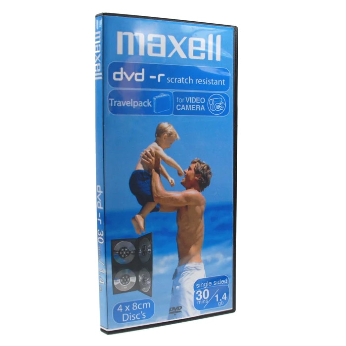 Set 4 bucati Mini DVD-R, 8 cm 1.4 GB, 30 min, Maxell - eMAG.ro