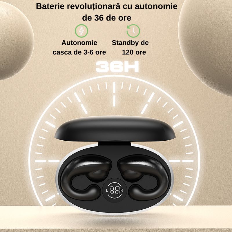 Casti wireless audio, ENEXA®, Bluetooth 5.0, Control prin Atingere ...