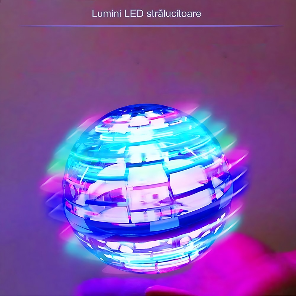 Jucarie Flying Orb Ball, Mini drona pentru copii Rotire la 360° cu ...