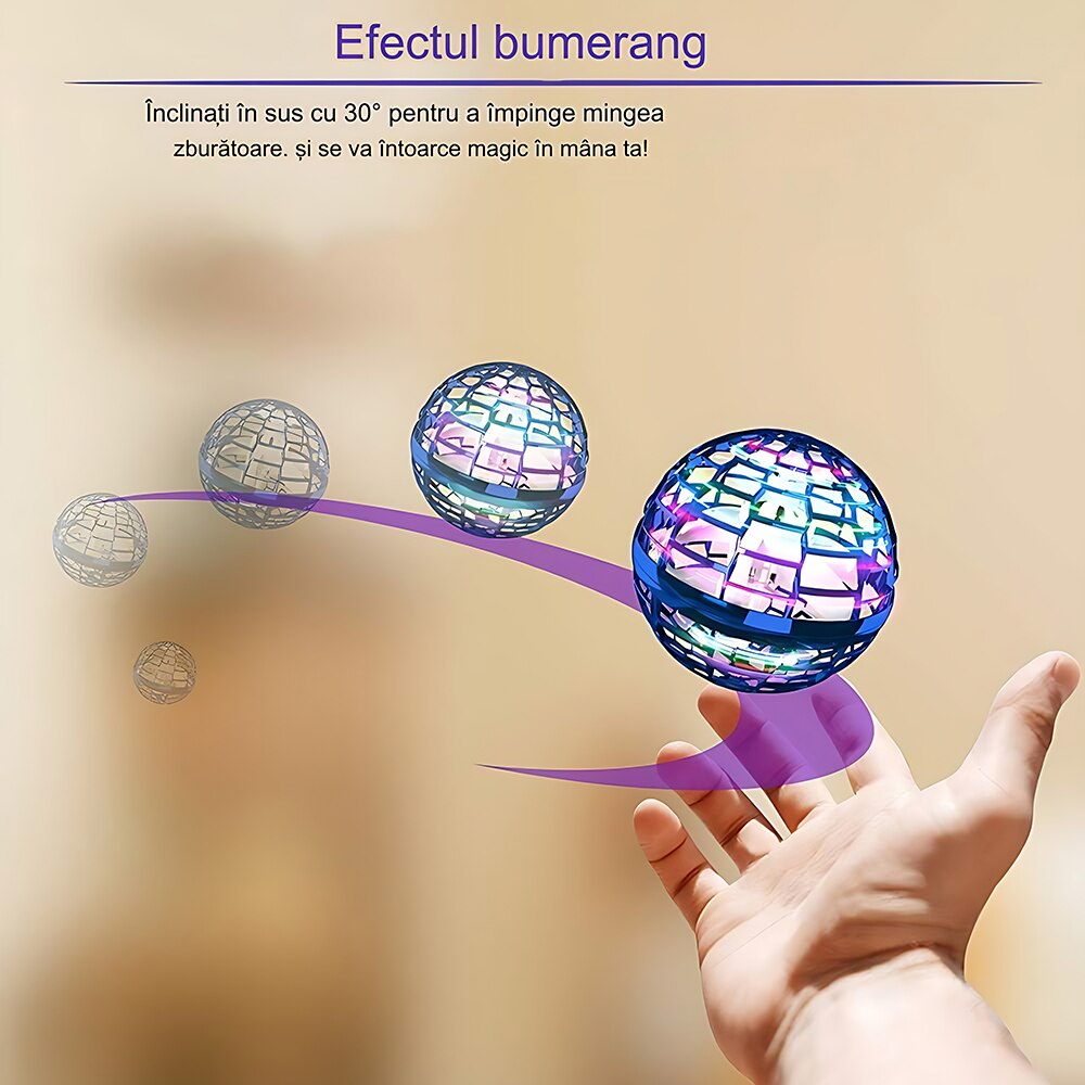 Jucarie Flying Orb Ball, Mini drona pentru copii Rotire la 360° cu ...