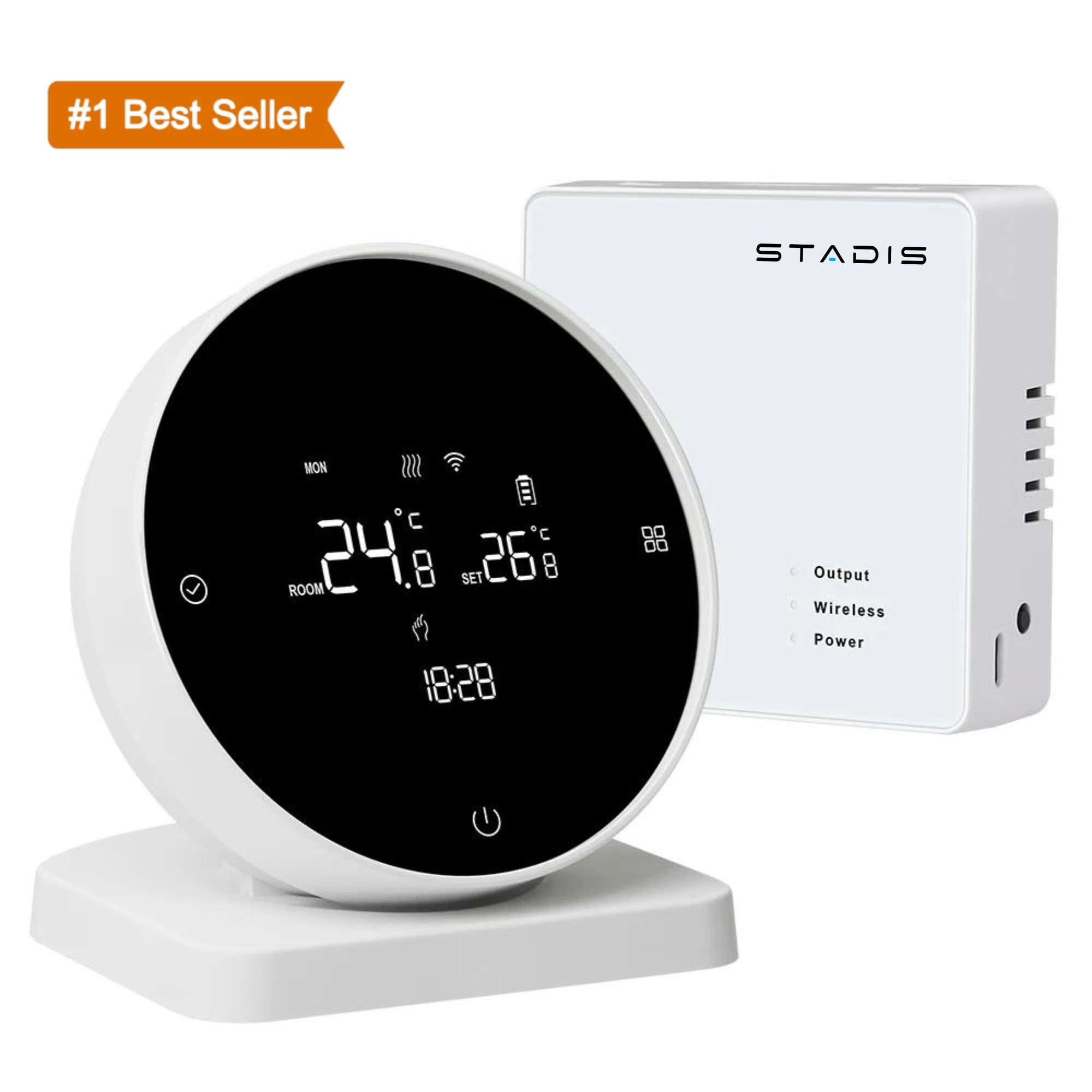 Termostat de ambient Smart STADIS™, WiFi, RF Wireless, Controlat prin ...