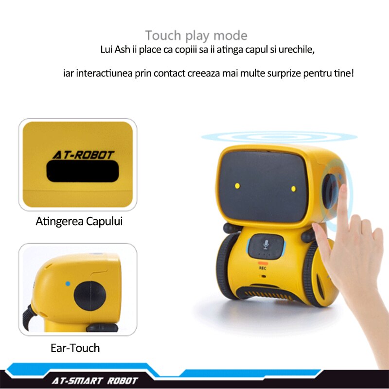 Robot inteligent interactiv, control vocal, butoane tactile, 3 ani+ ...