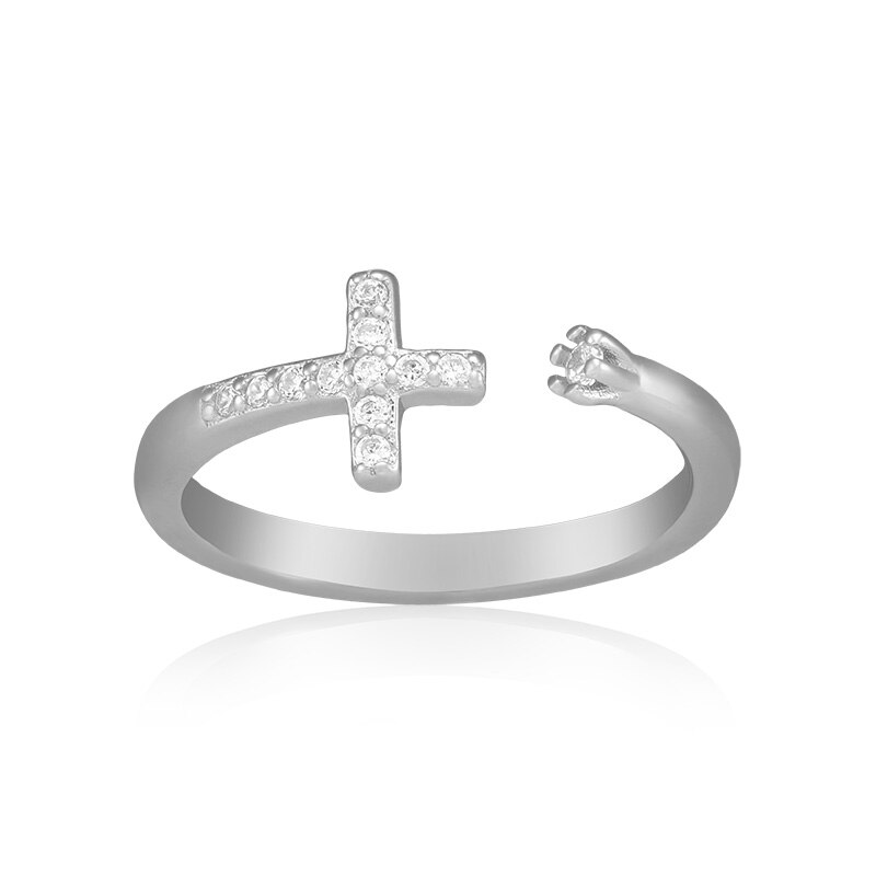 Inel Reglabil Cruce Argint 925 CZ CARLA M, R1002770 - eMAG.ro