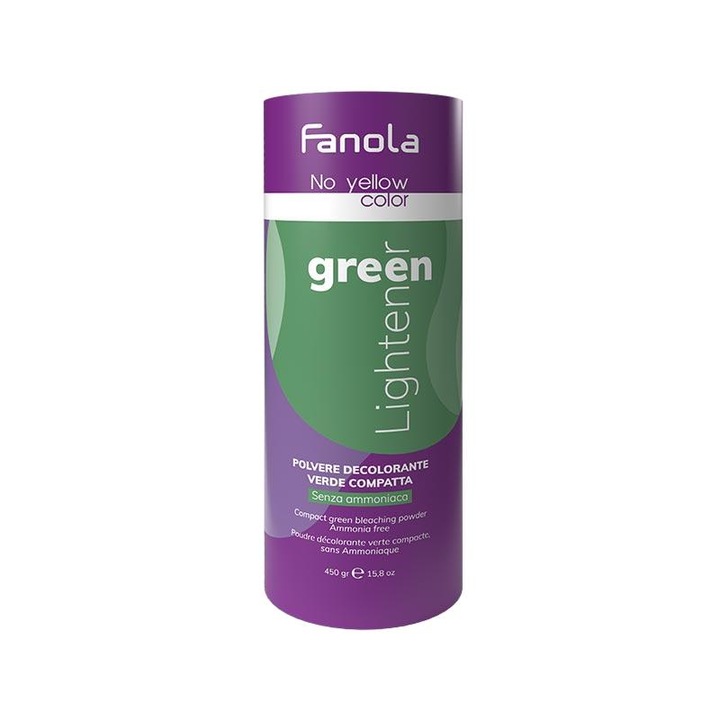 Cutie pudra decoloranta par, Fanola, Verde, Fara amoniac, 450 g - eMAG.ro