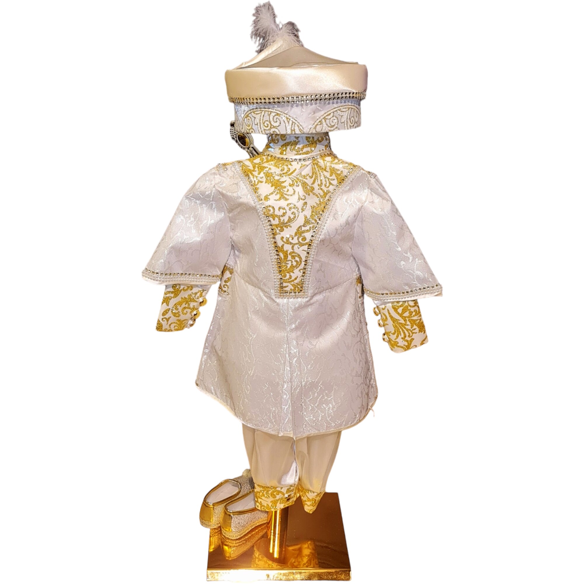 Costum botez/petrecere model print oriental, StarFashion, 7 piese, cu ...