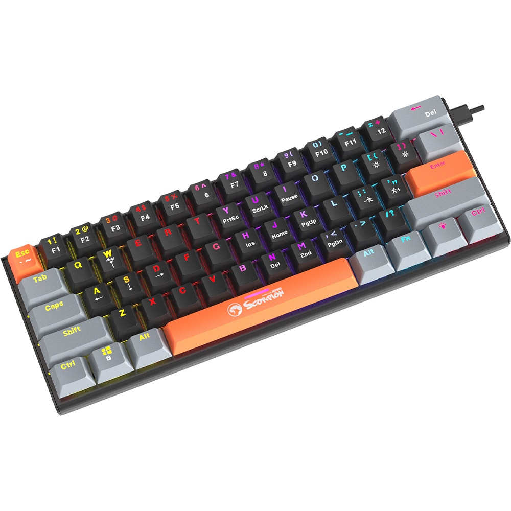 Tastatura Gaming Marvo KG903 RGB Red Switch Mecanica - eMAG.ro