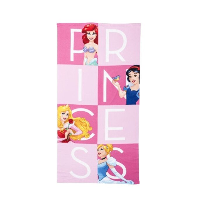 Prosop de plaja pentru copii Princesses - prosop de plaja cu uscare ...