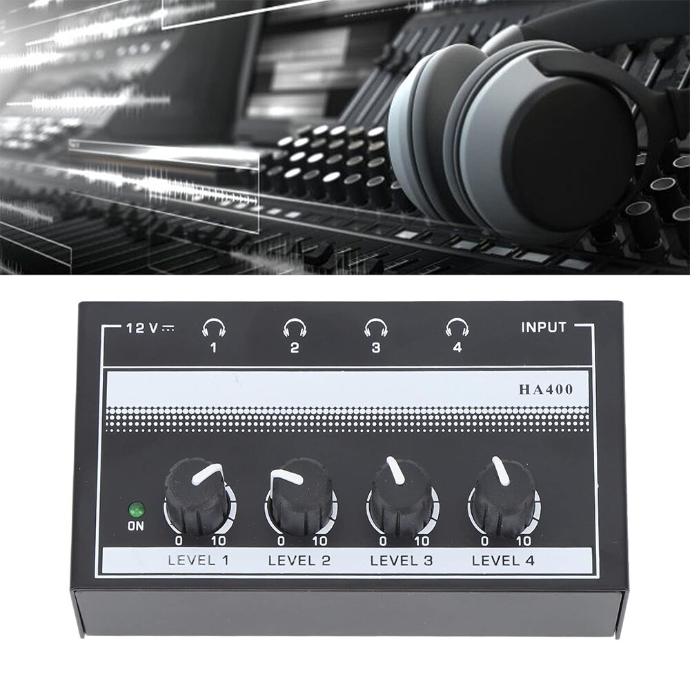 Mini Mixer Audio 1 in 4 Out, JESWO, cu jakcs stereo de 6.35 mm, Metal ...
