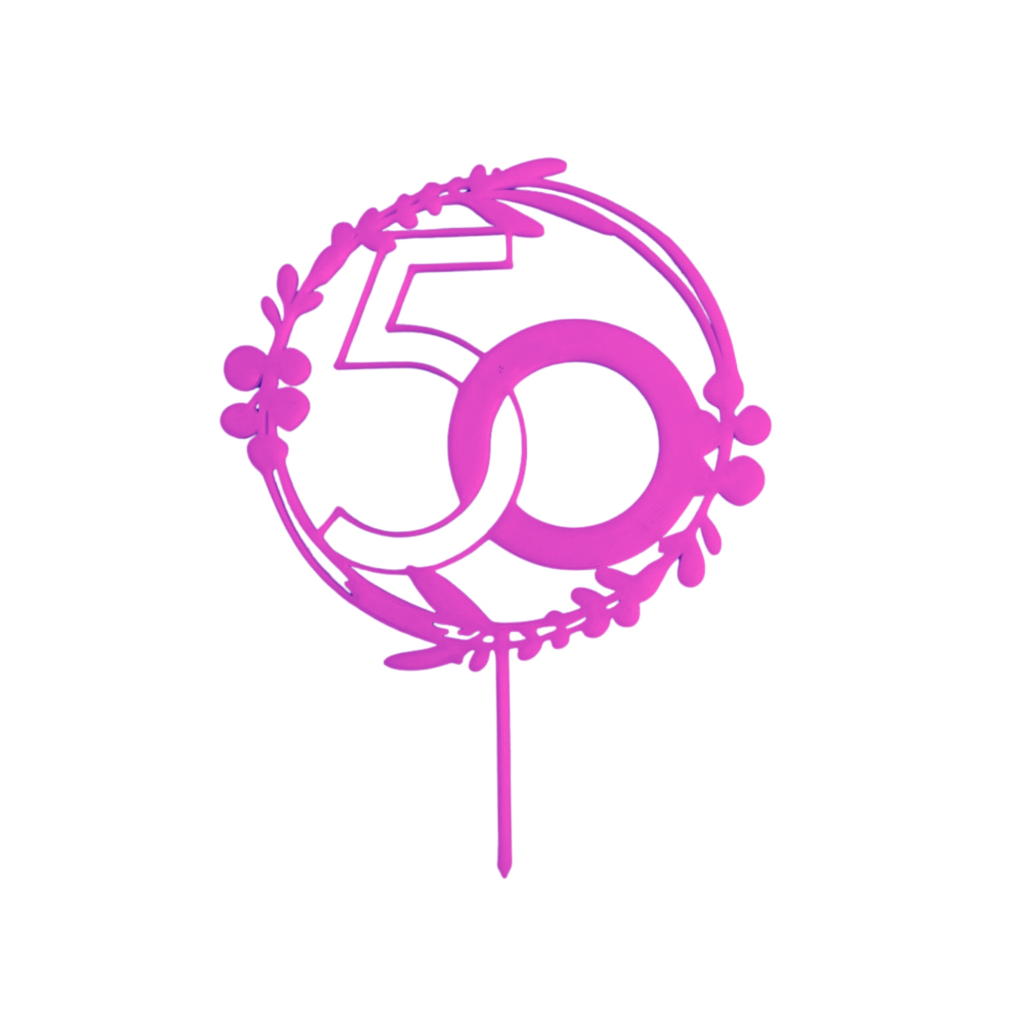 Decoratiune tort, "50", topper cifra magica a maturitatii, 15 x 11, 5 ...
