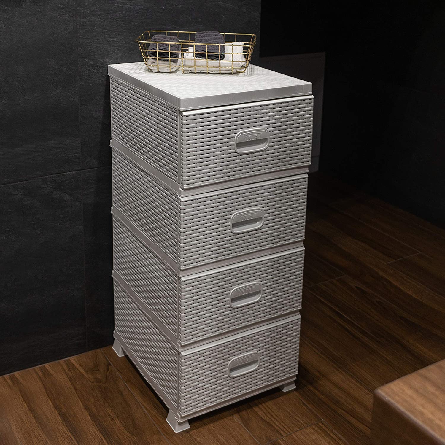 Dulap din plastic pentru depozitare Chomik®, cu sertare, pentru hol ...