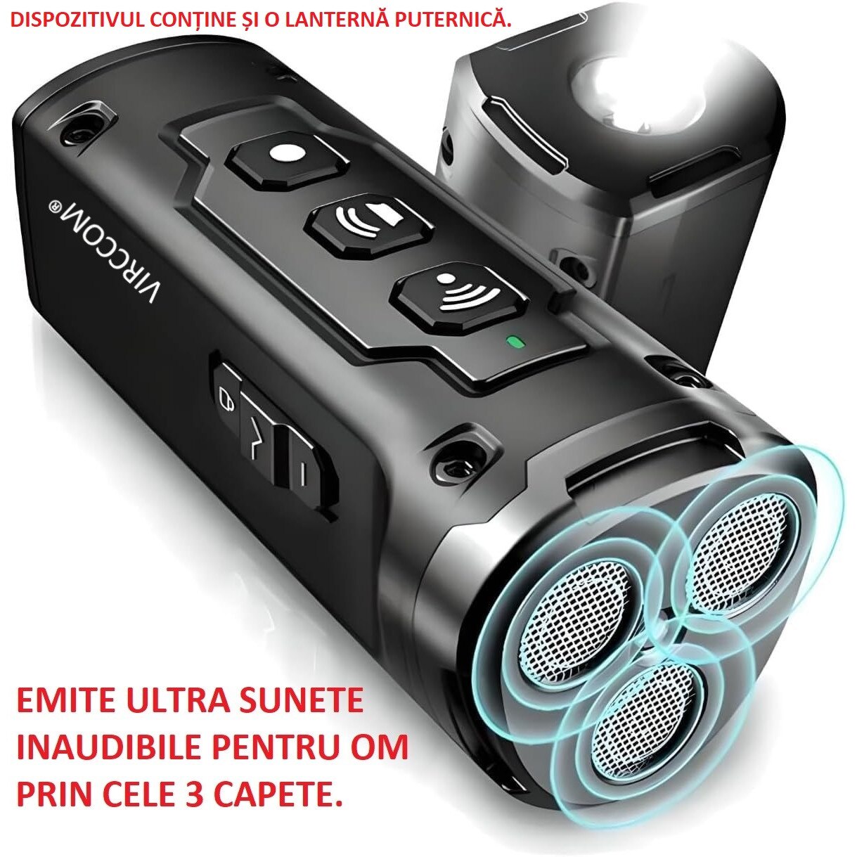 Dispozitiv Profesional Cu Ultra Sunete Pentru Caini Agresivi, VIRCCOM ...