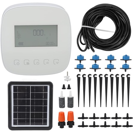 Kit de Irigare Automata prin Picurare, Cu panou solar, Tuya Smart ...