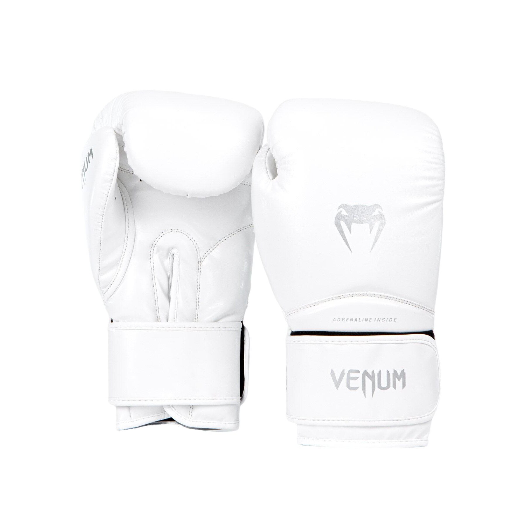 Manusi de box, Venum, Piele ecologica, 16 oz, Alb - eMAG.ro
