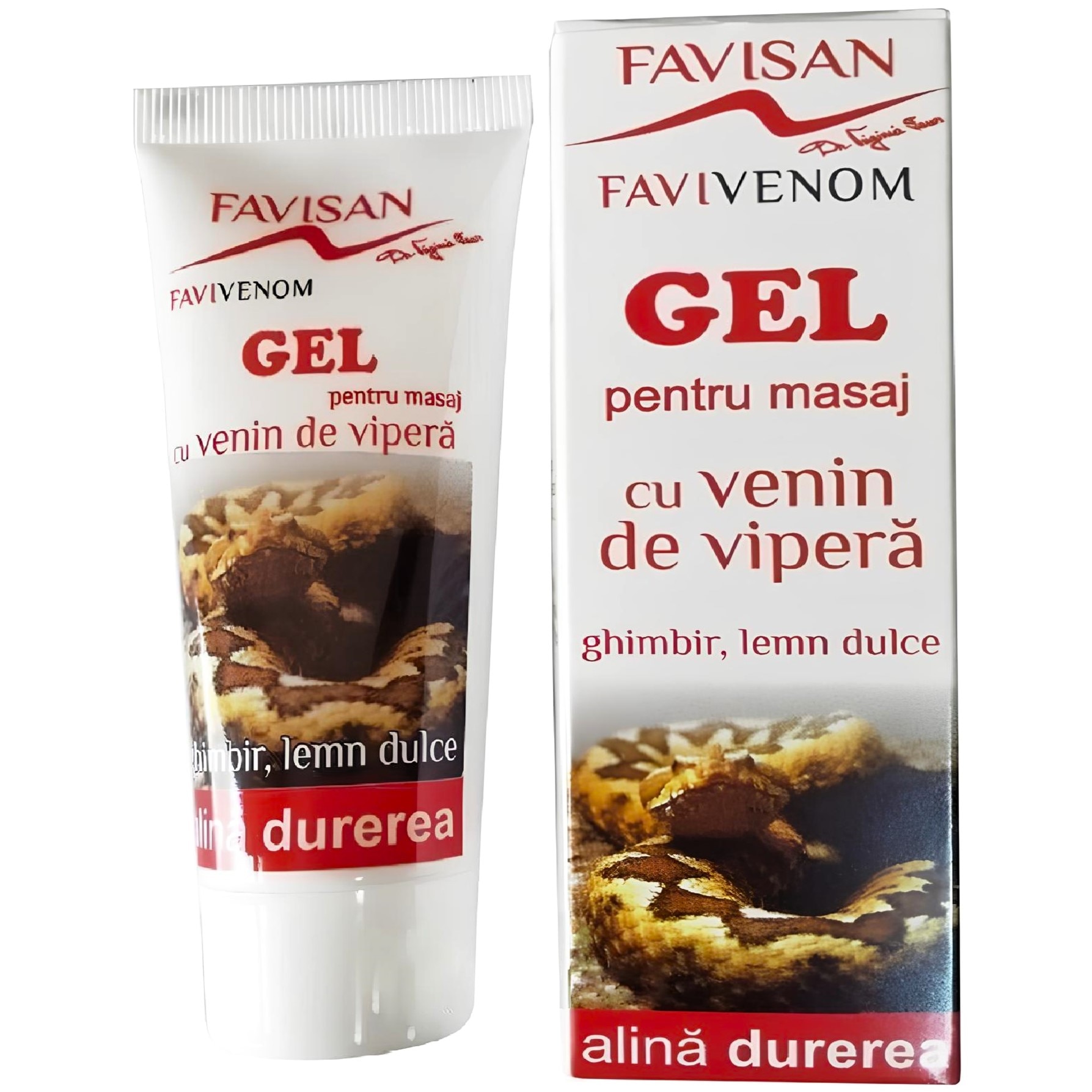 FaviVenom Masszázs Gél kígyóméreggel, gyömbérrel, édesgyökérrel, "A ...